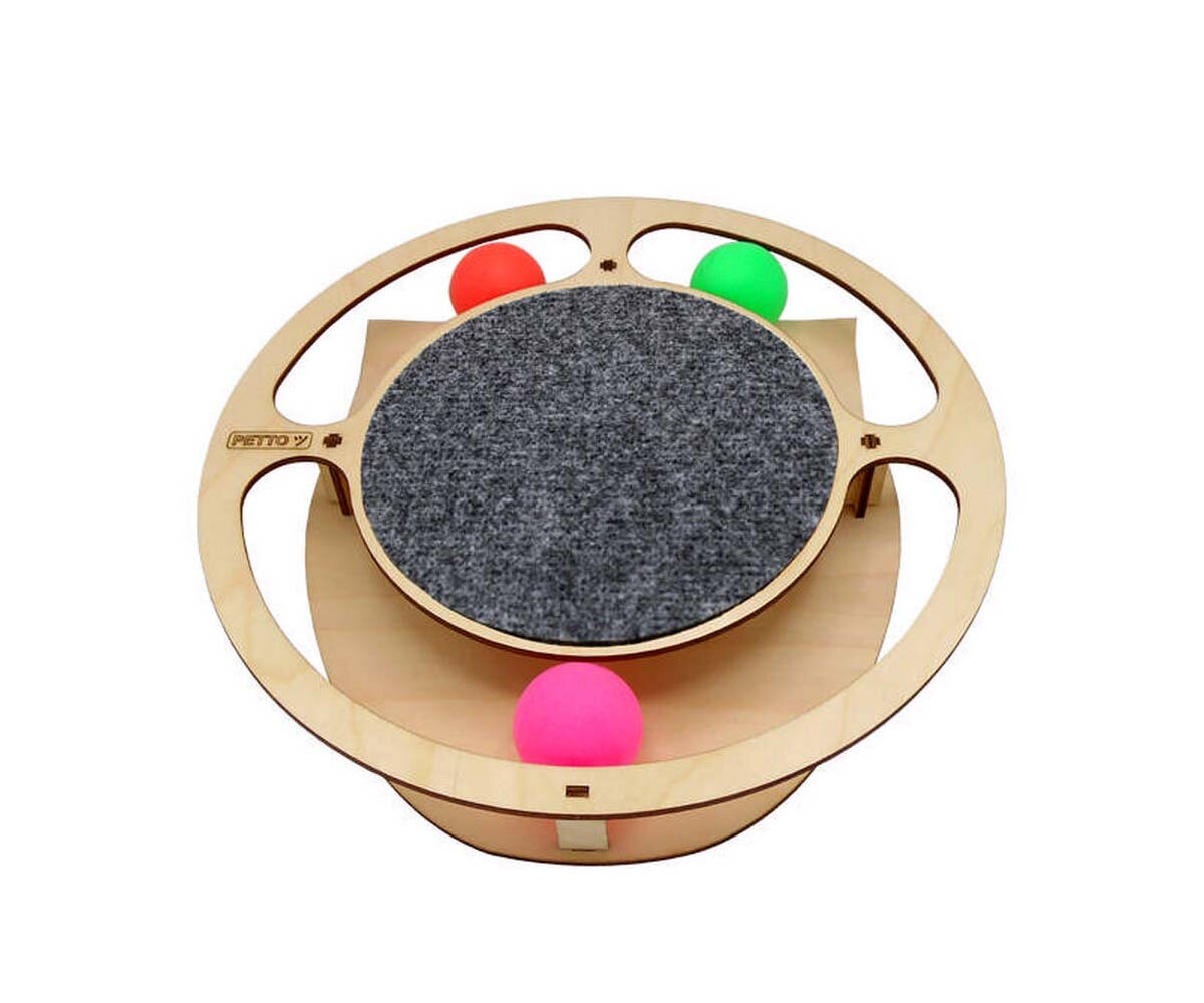 Игрушка для кошек GoSi игровой трек круг с шариками и когтеточкой 32*28*3.6см petto 07330