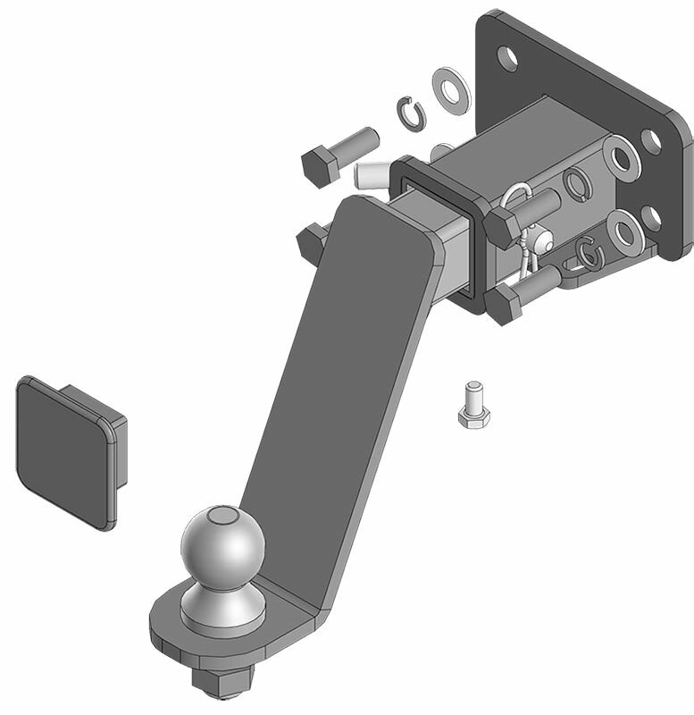 Фаркоп Motodor под квадрат на Tank 300 2021-, Haval H9 2024- арт.93115-E