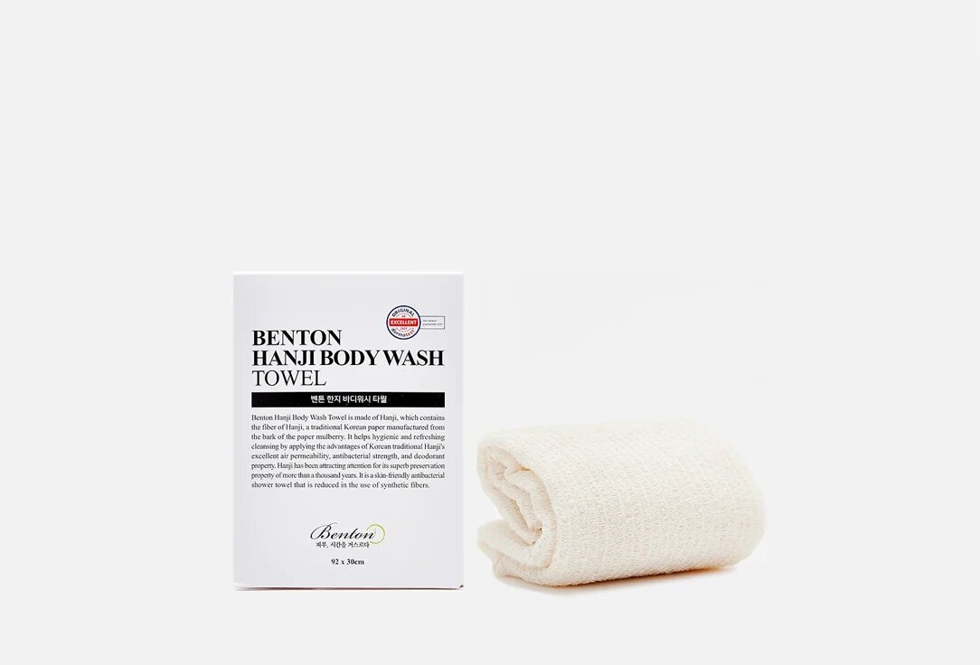 Мочалка для душа Benton Hanji Body Wash Towel, для эффективного очищения кожи, 1 штука