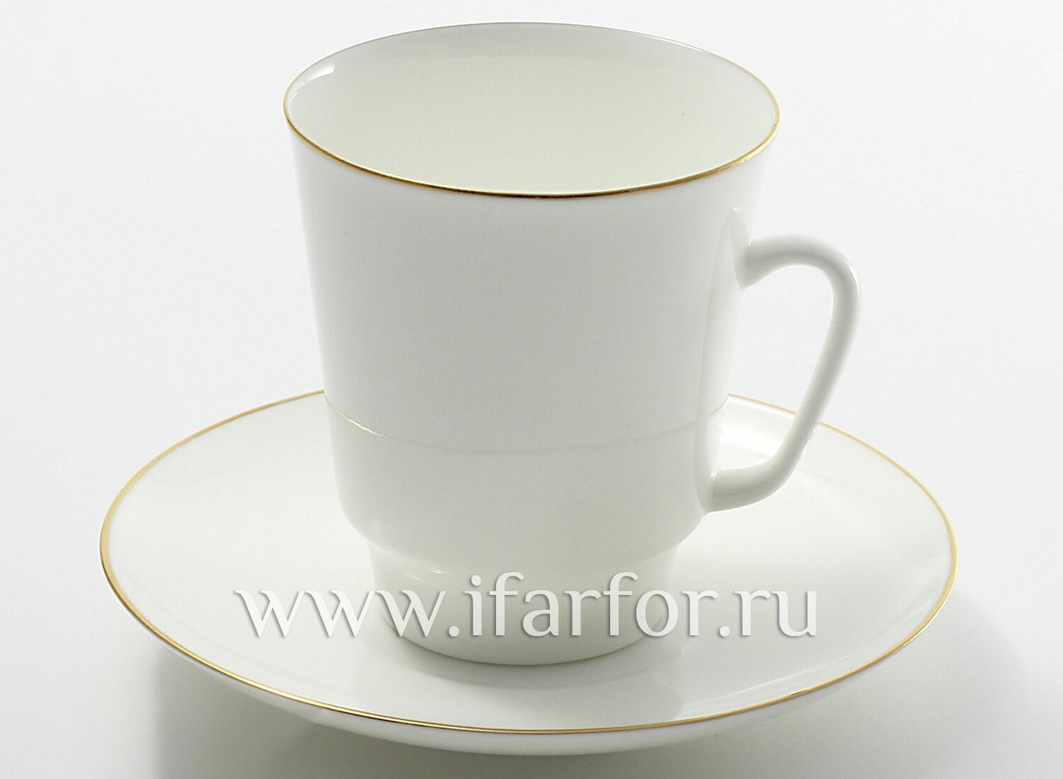 Чашка с блюдцем Золотая лента Майская