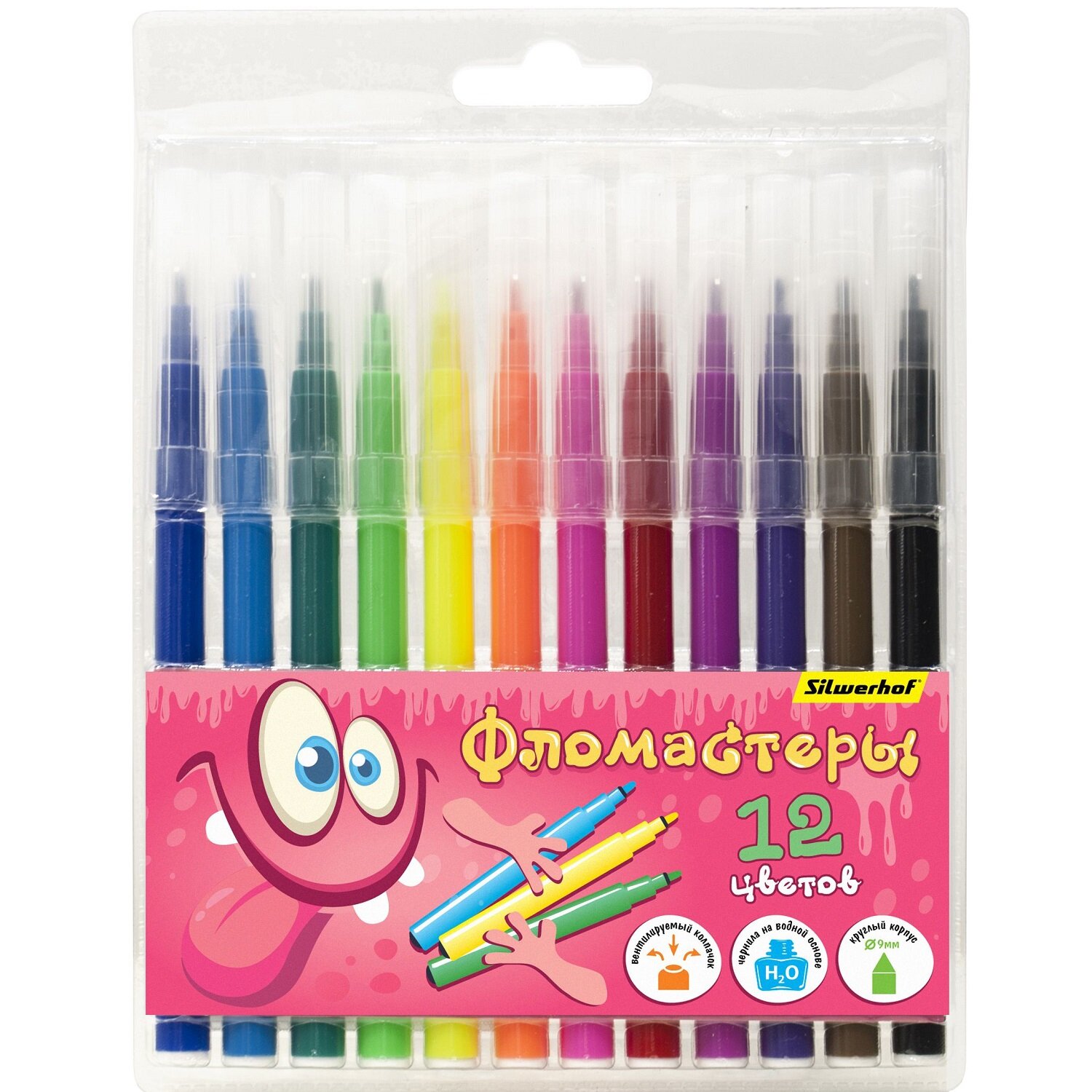 Фломастеры Silwerhof 12 шт.