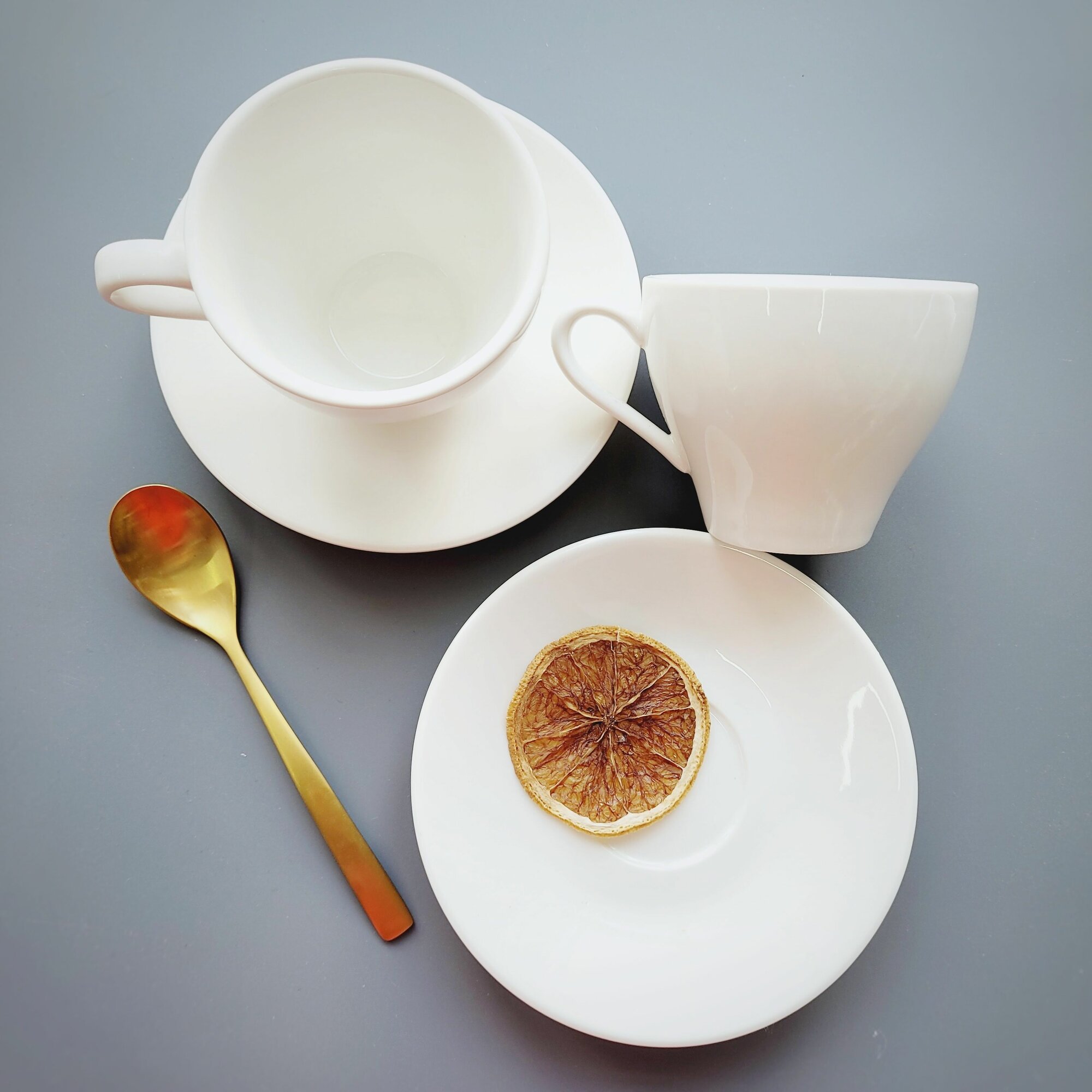 Набор чайные, кофейные пары с блюдцем белые "Paola" 2 шт, 200 мл. Ударопрочный, профессиональный фарфор. Для чая, кофе, горячих напитков. Personal Cuisine