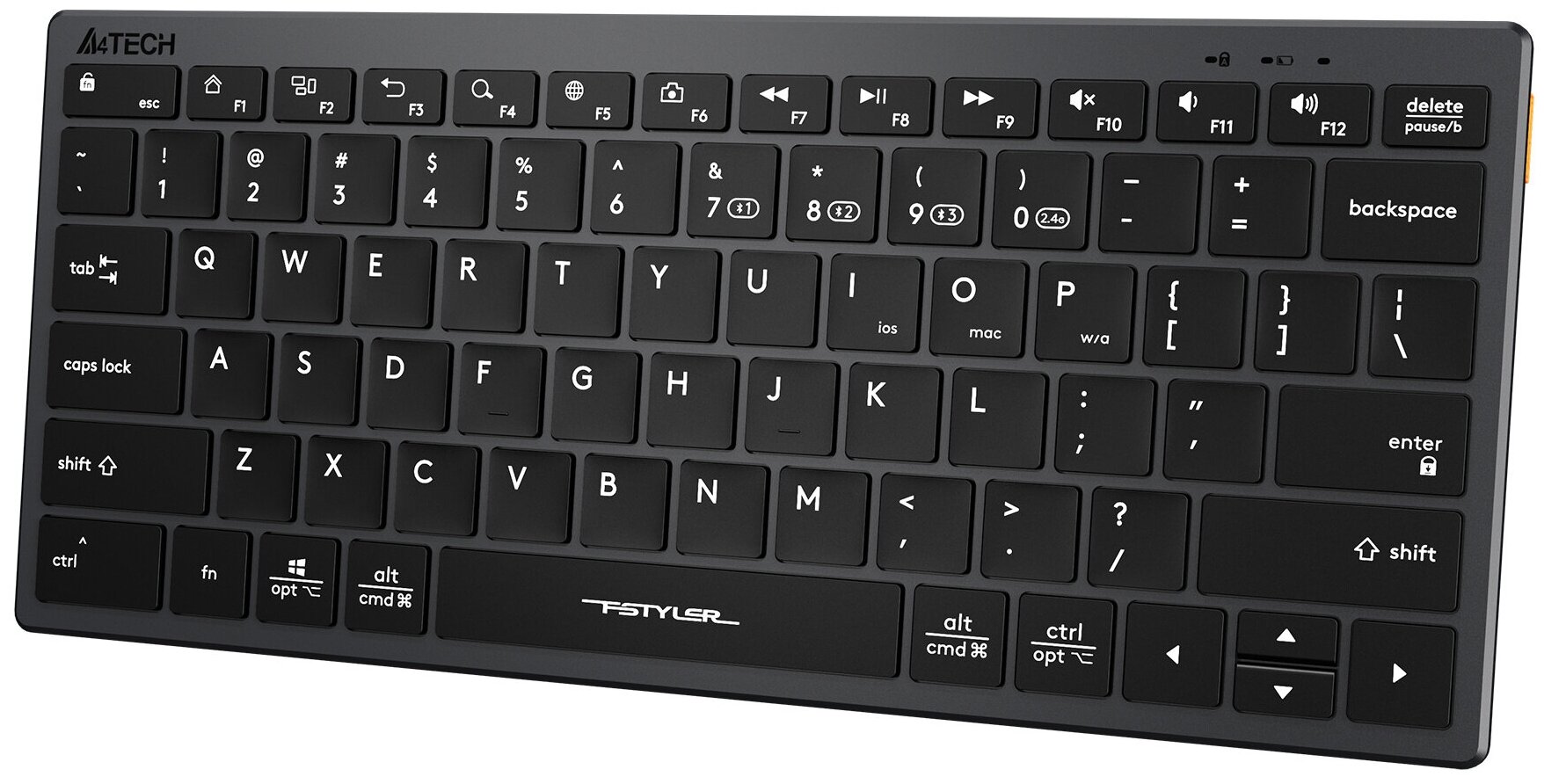 Клавиатура A4Tech Fstyler FBX51C серый USB беспроводная BT/Radio slim Multimedia (FBX51C GREY)
