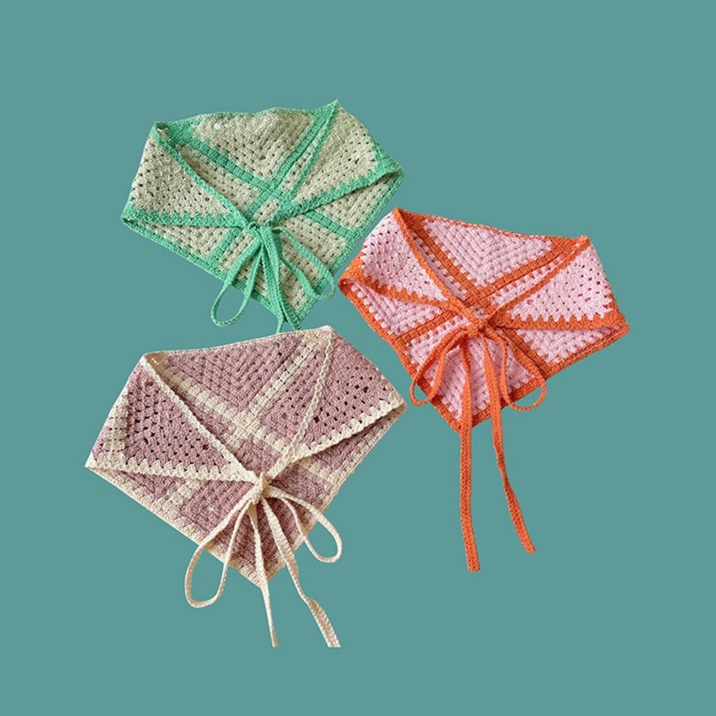 Лента для волос в контрастную полоску-черный ромб