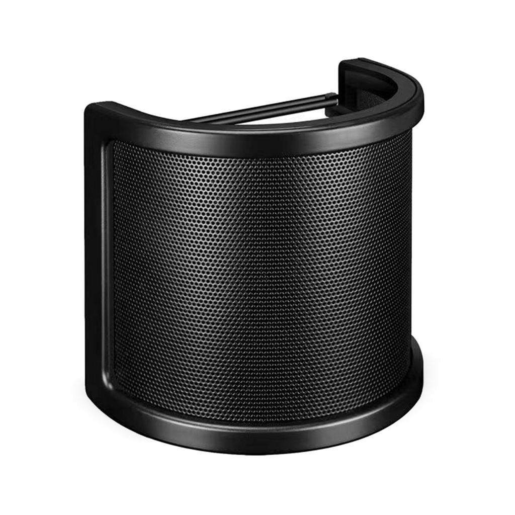 Аксессуары для микрофона, Двойная противоветровая сетка для микрофона U-образная - черная