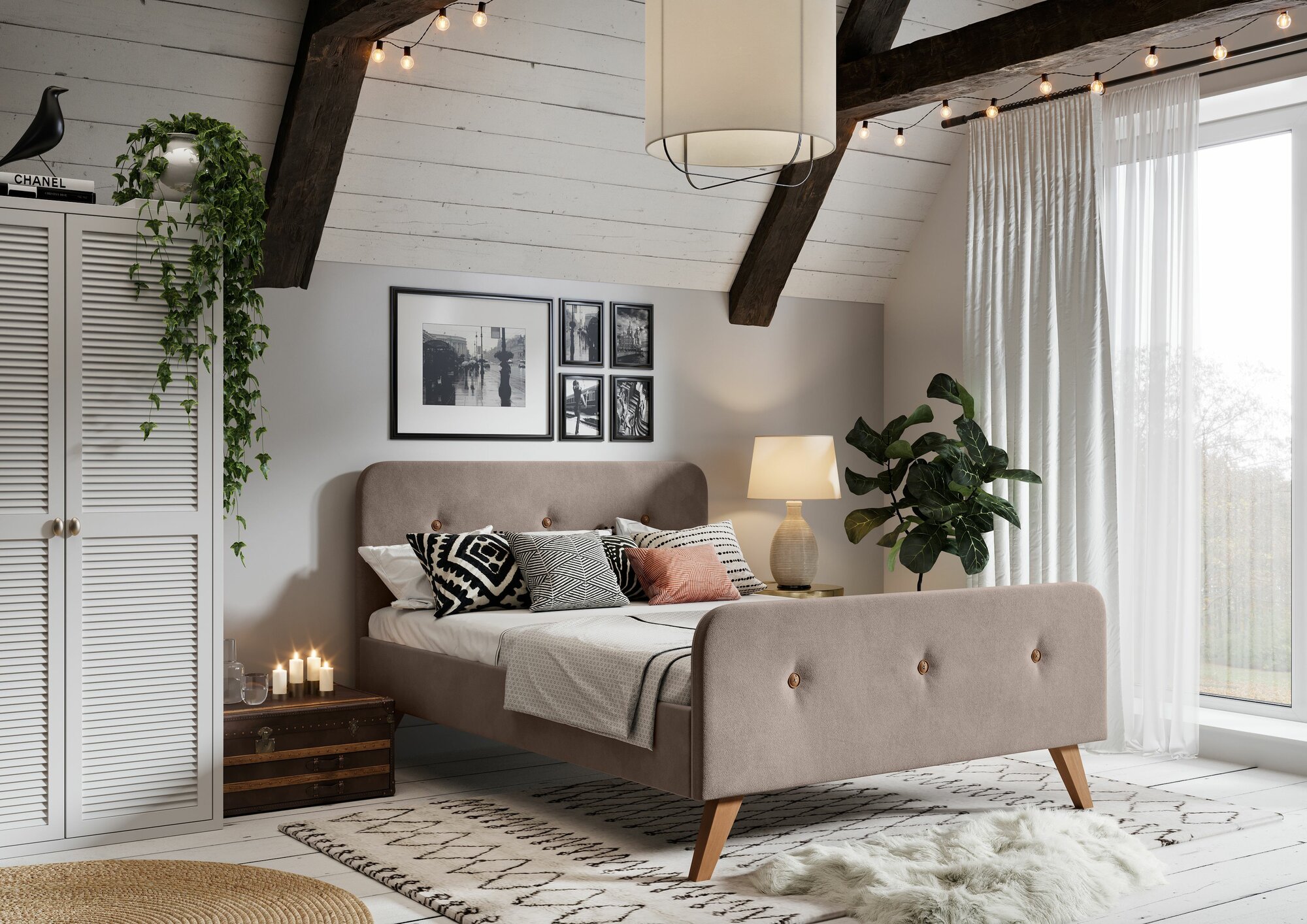 Кровать с мягким изголовьем "Марго" 160 х 200 см (Velutto 06)