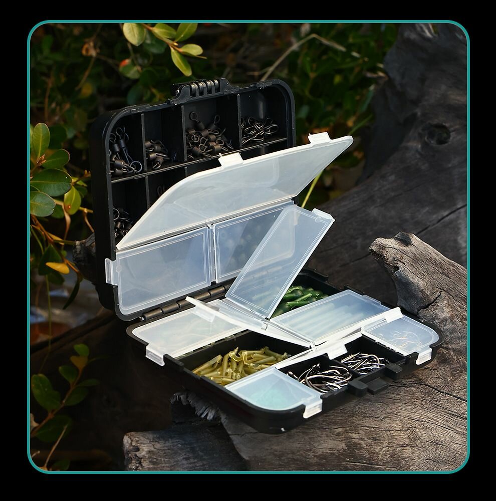 Набор аксессуаров для рыбалки, в общей сложности 421 штуки, включает в себя множество аксессуаров для рыбалки, полный комплект.