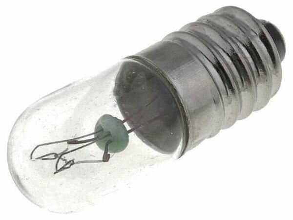 Лампочка BRIGHTMASTER LAMP E10/12/100 миниатюрная, E10, 12ВDC, 100мА, Колба цилиндрический