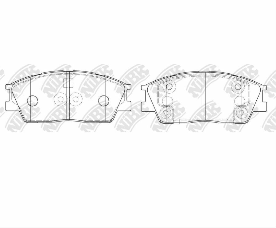 Колодки тормозные дисковые передние NiBK PN0958