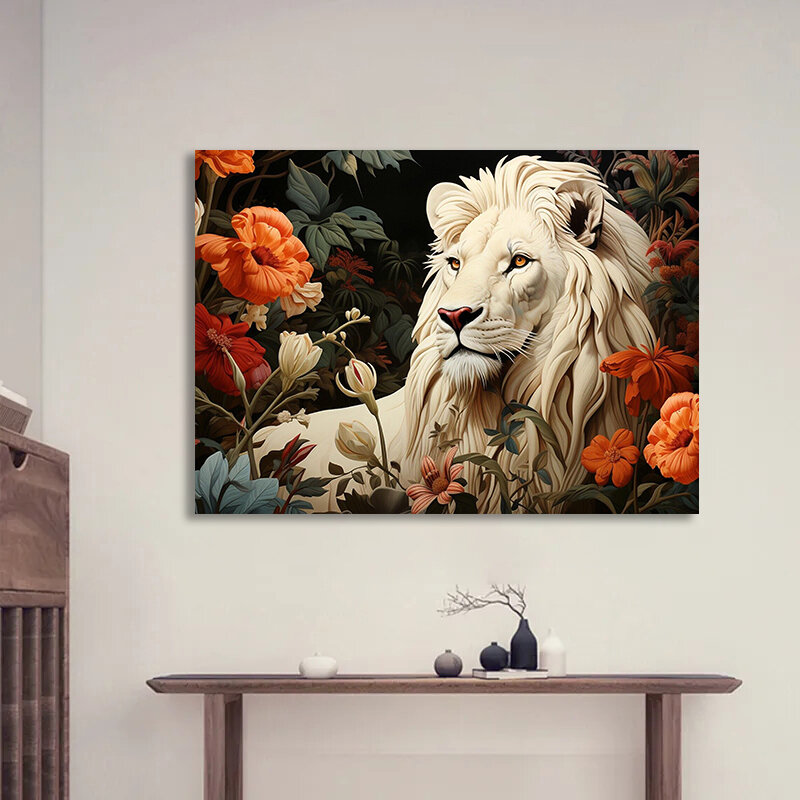 Картина ВсеКартины. Тут "Звери/Лев", поп-арт, хлопковый холст