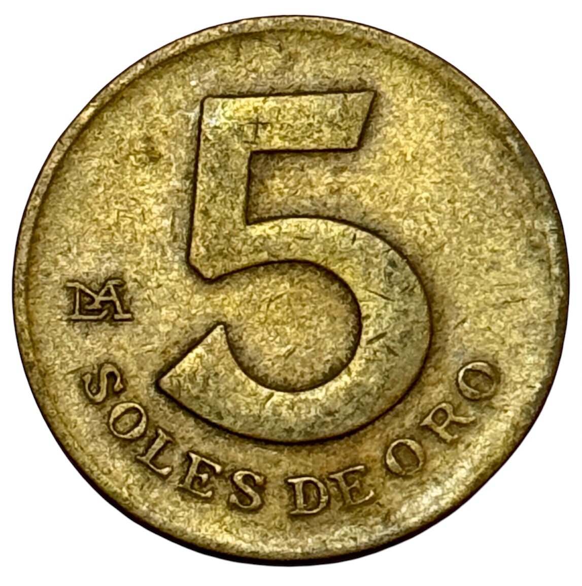 Монета Перу 5 солей 1978 год