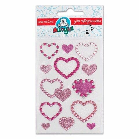 Наклейки Липуня "Хрустальные сердца" (RSS011)