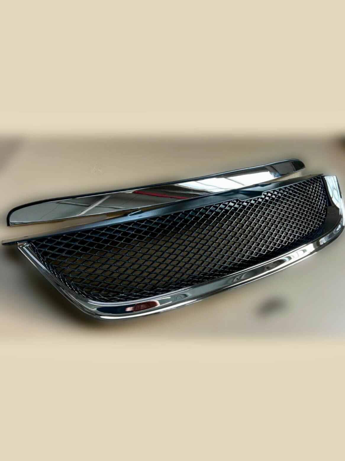 Решетка радиатора и "сабля" WEISMO, для Chevrolet Lacetti Sport, хромированная