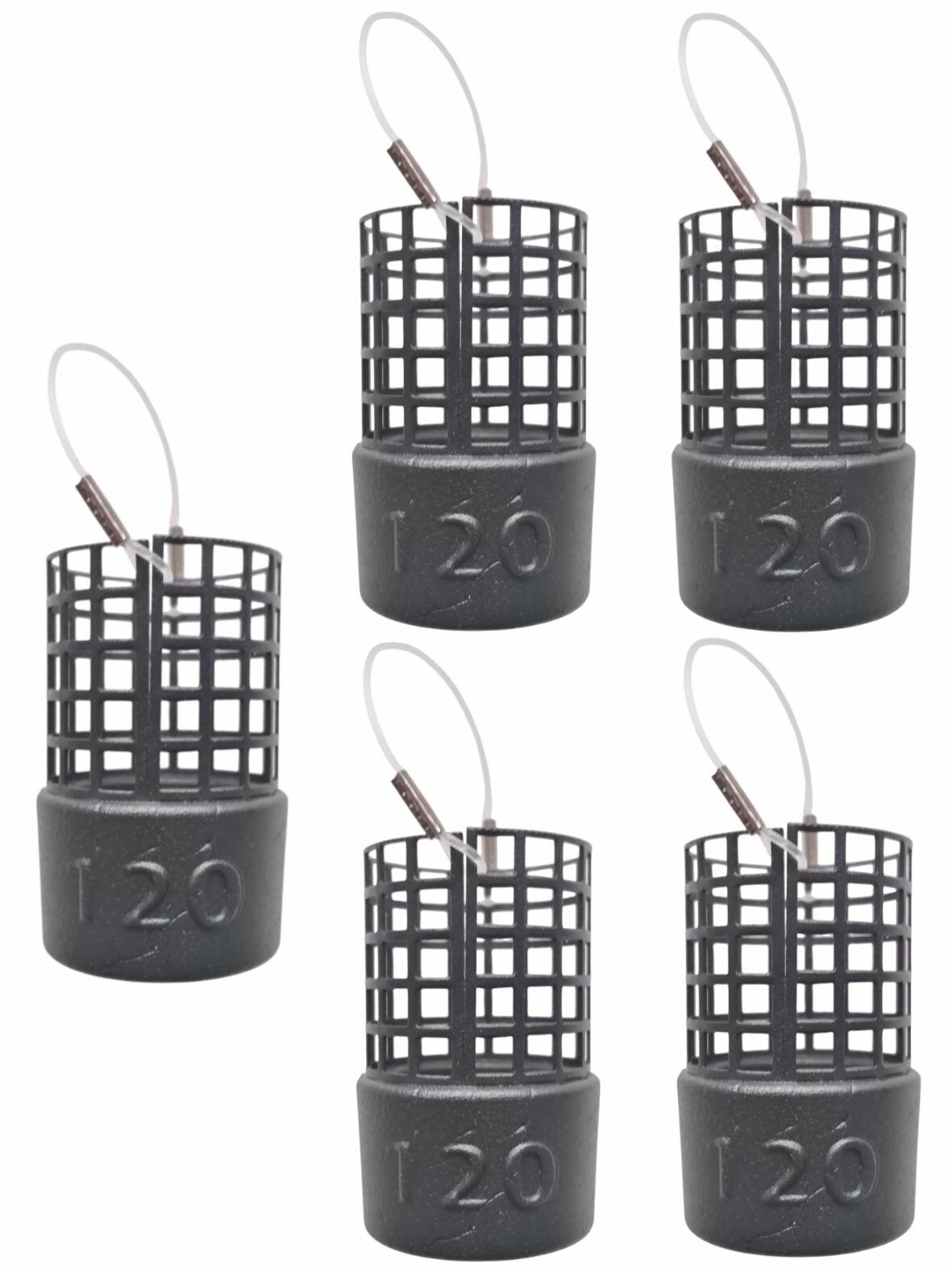 5 ШТ. Кормушка фидерная Дюза черная 120 гр. для реки с умеренным или сильным течением