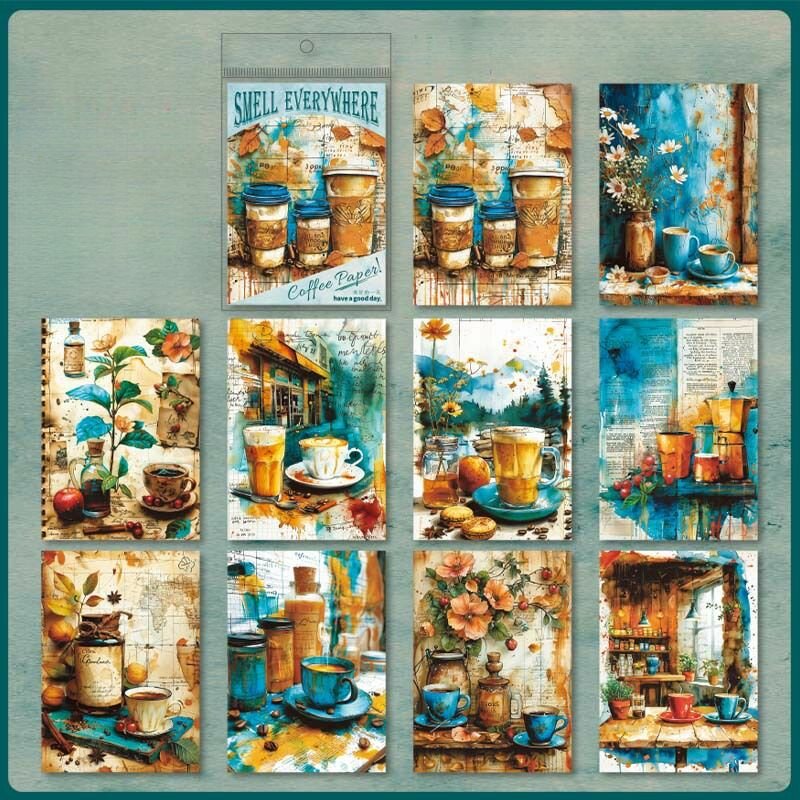 Бумага для скрапбукинга, Mr.Paper, 30 листов/мешок, пишущий, кофейная тематика, декорированный альбом для вырезок, открытка