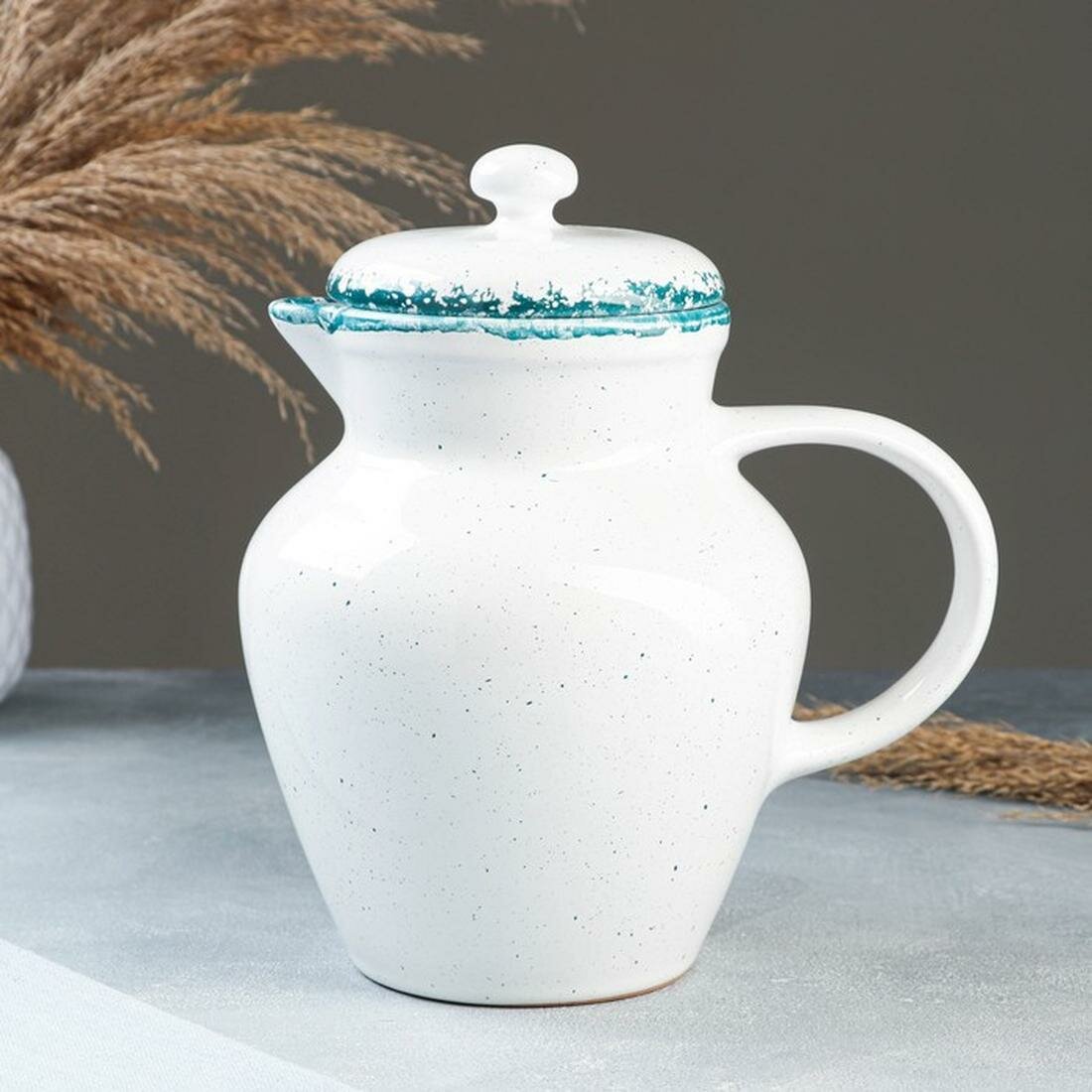 Кувшин Борисовская керамика «Варадеро», 1,7 л, 22×15 см, керамика, белый