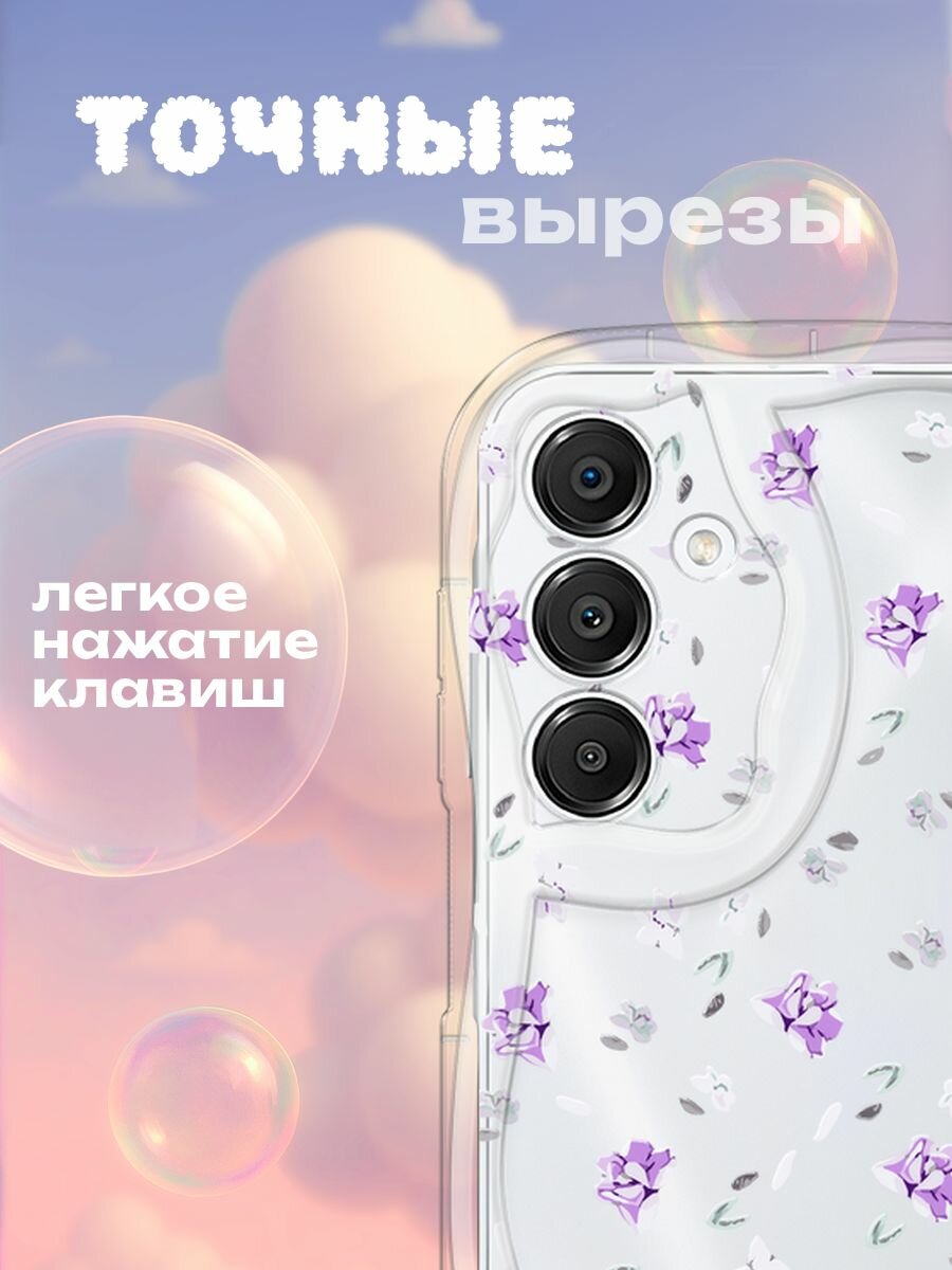 Чехол на Samsung Galaxy A16 / Самсунг А16 с принтом Цветочный паттерн 2 — фото 1