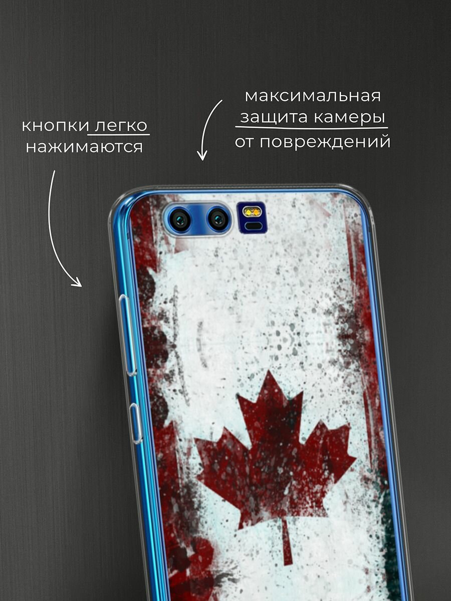 Силиконовый чехол на Honor 9 / Хонор 9 с принтом "Канада" — фото 1