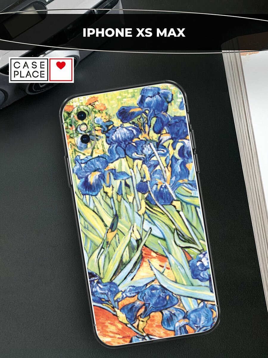 Чехол на Apple iPhone XS Max / Айфон XS Max с принтом "Ирисы Ван Гог"