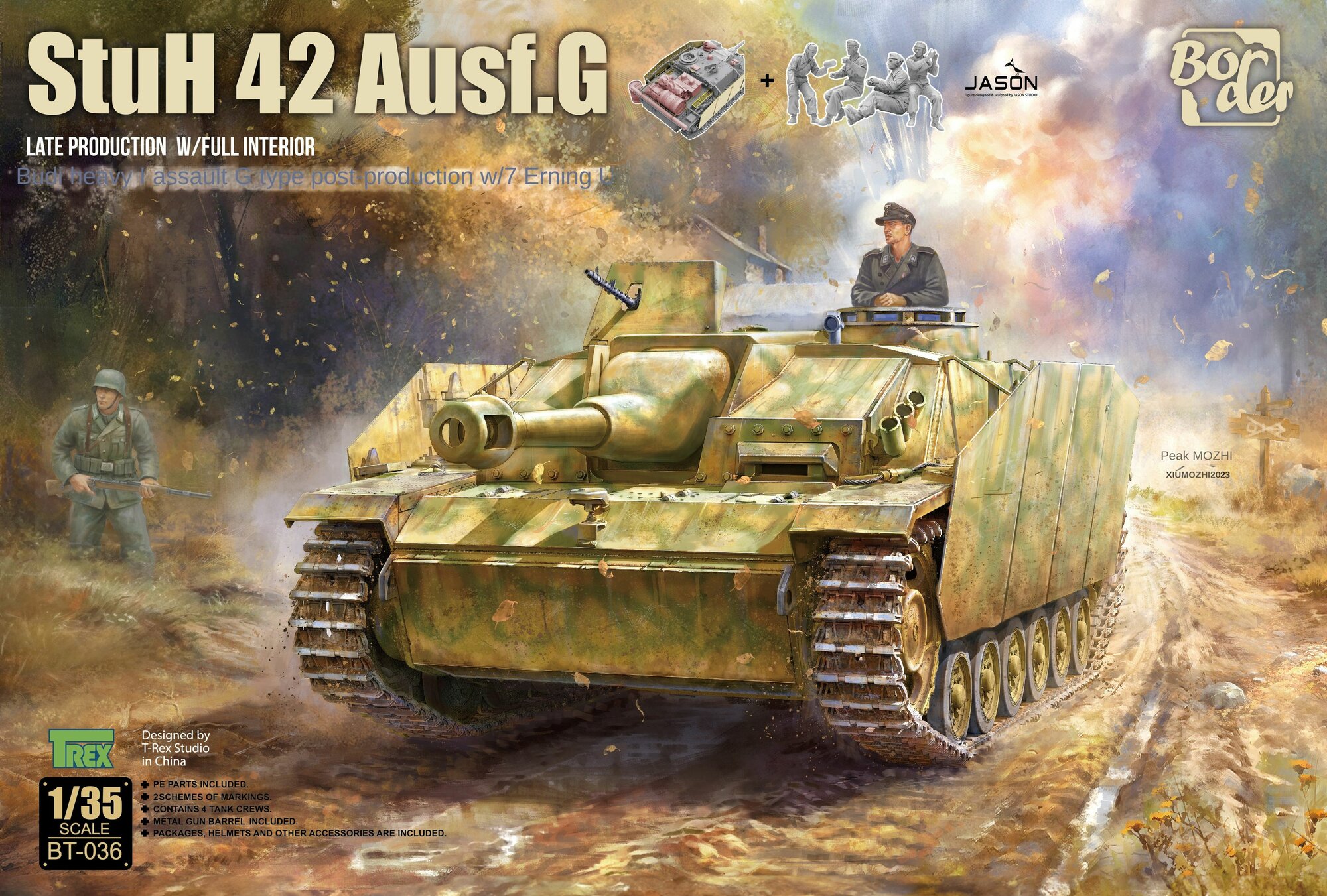Border BT-036 1/35 StuG III Ausf.G Постпродакшн с полным интерьером сборная модель танка
