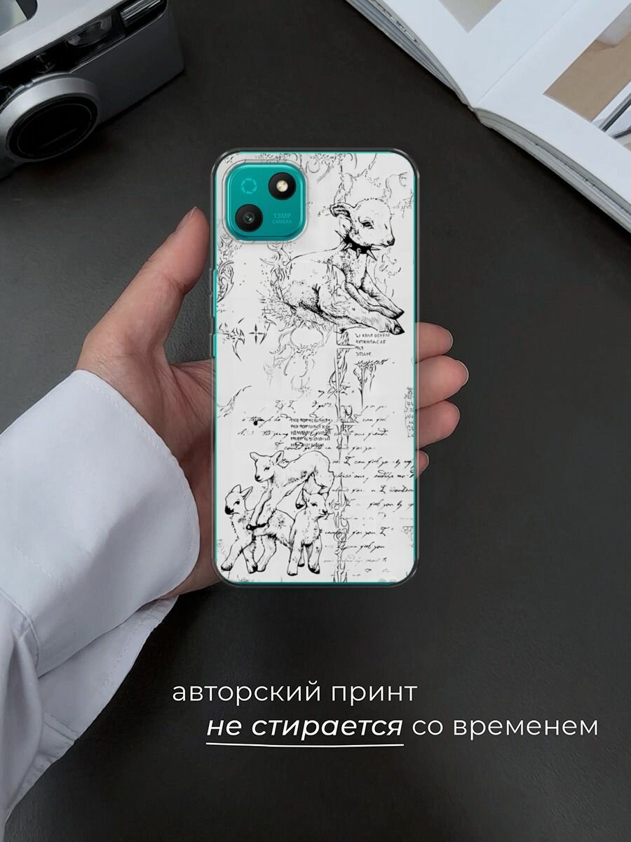 Силиконовый чехол на Wiko T10 / Вико Т10 с принтом "Готический ягненок" — фото 1