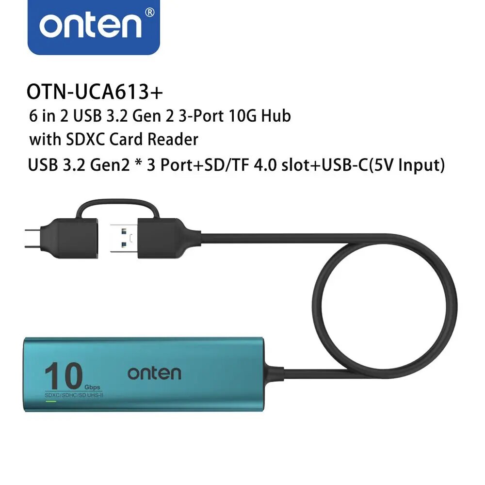 ONTEN концентратор USB 3.2 GEN 2 10Гбит/с