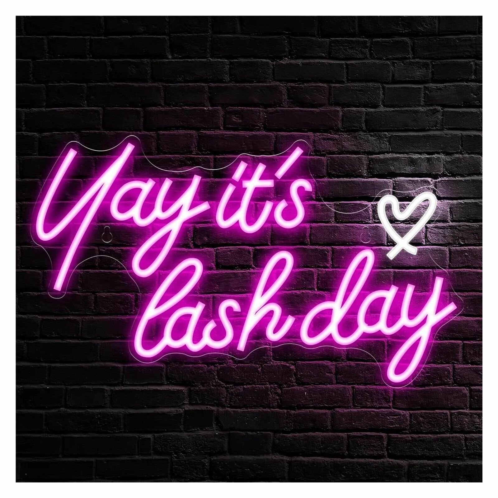 Yay It's Lash Day Декор Неоновой Вывески 41,91смx24,64см