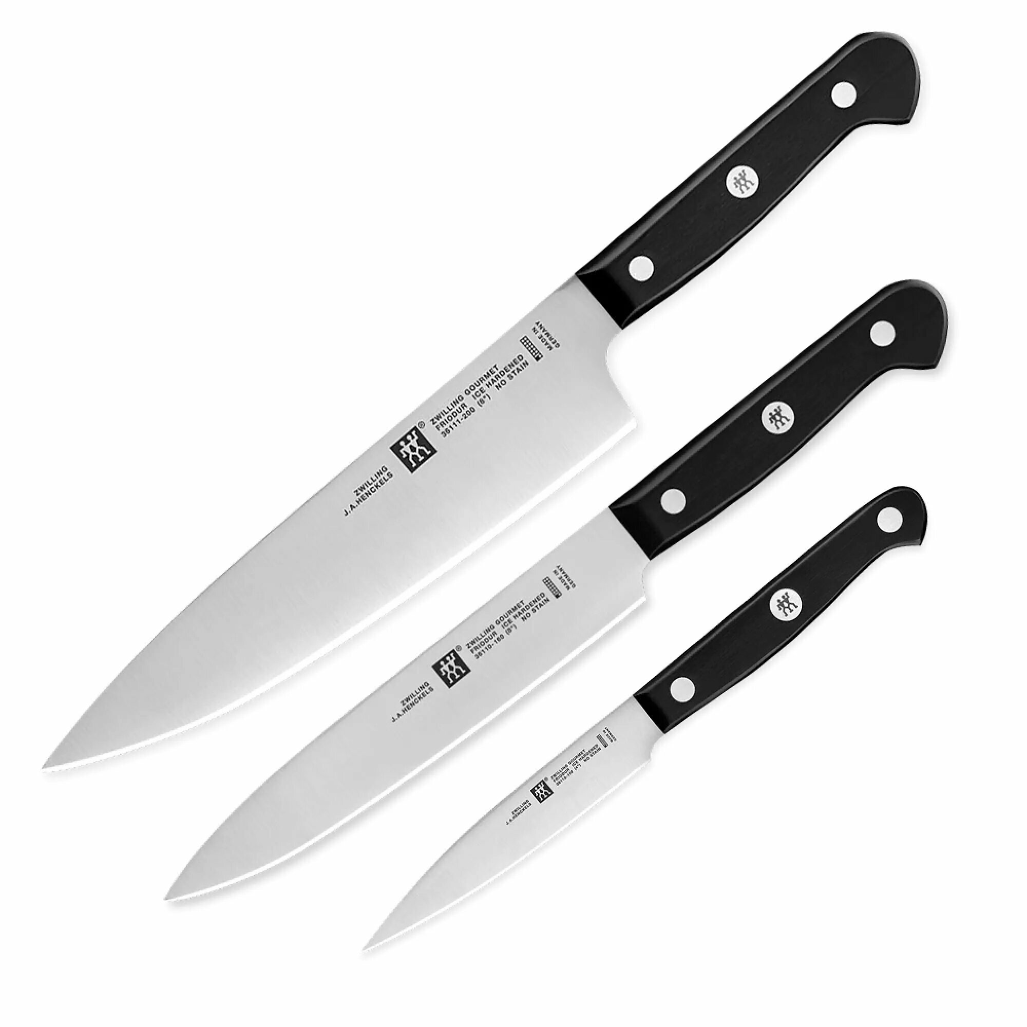 Набор ножей Zwilling Gourmet 36130-003, нержавеющая сталь, 3 предмета