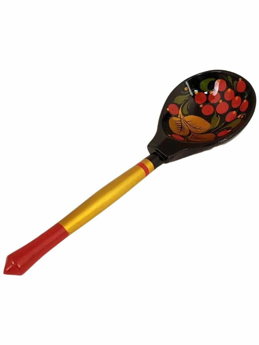 Ложка п/баская-Рябинка, Хохломская роспись(Хохлома), ручная авторская работа