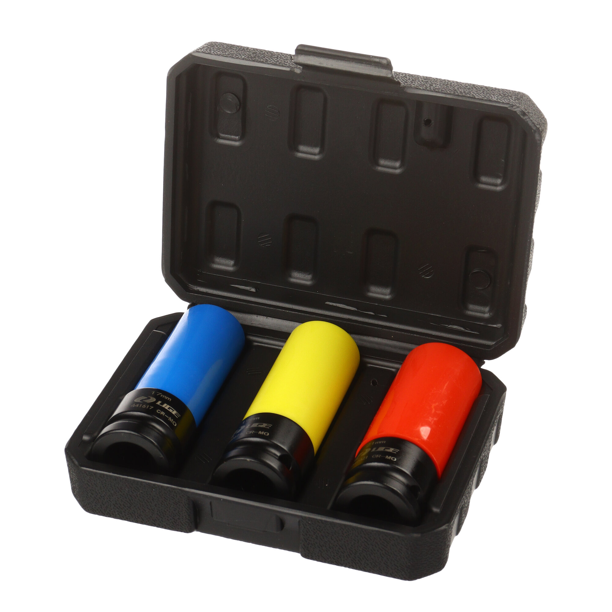 Набор головок ударных для литых дисков в защитном кожухе 1/2" 3пр.(17,19,21мм), L-85мм в кейсе LG-S4016 LIGE