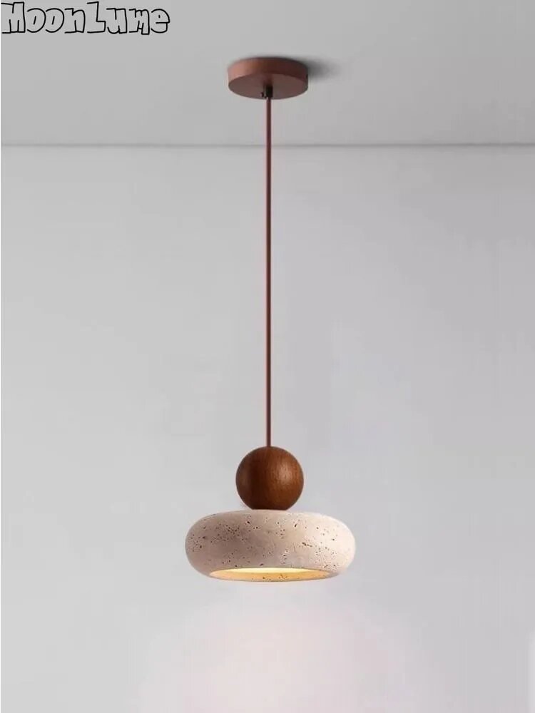 Люстра подвесная LED 15 Вт для гостиной бежевая керамика — фото 1