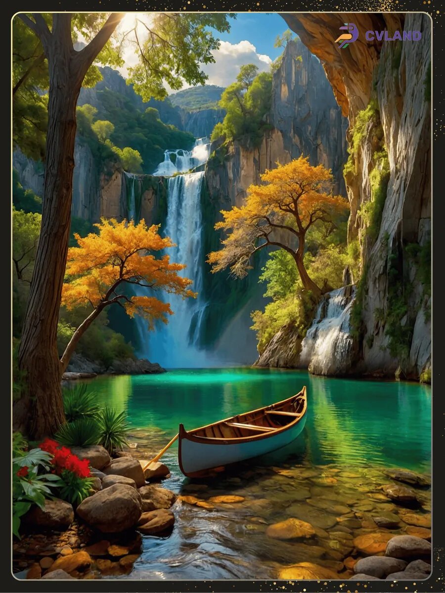 Алмазная мозаика COLOR VISION OF LIFE "Водопад", 60x80 см, без подрамника