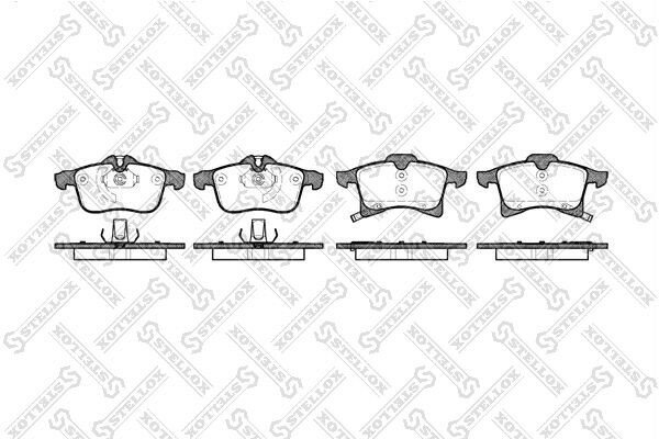 Колодки тормозные дисковые передние STELLOX 1047 002-SX Opel MerIVa 1.4-1.7Dti 03>