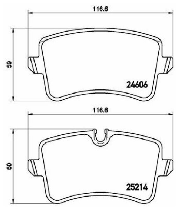 Колодки тормозные, комплект задний