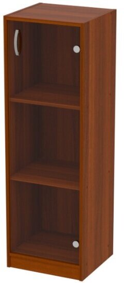 Стеллаж Меб-фф офисный СБ-61+А5 прозр. цвет Орех Итальянский 40/37/123 см