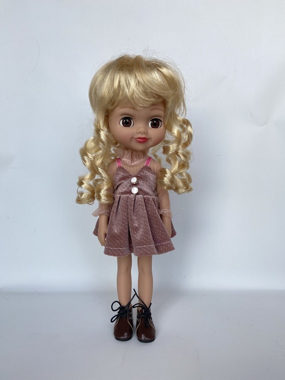 Волосы для кукол локоны с челкой на окружность головы 27-30 см.