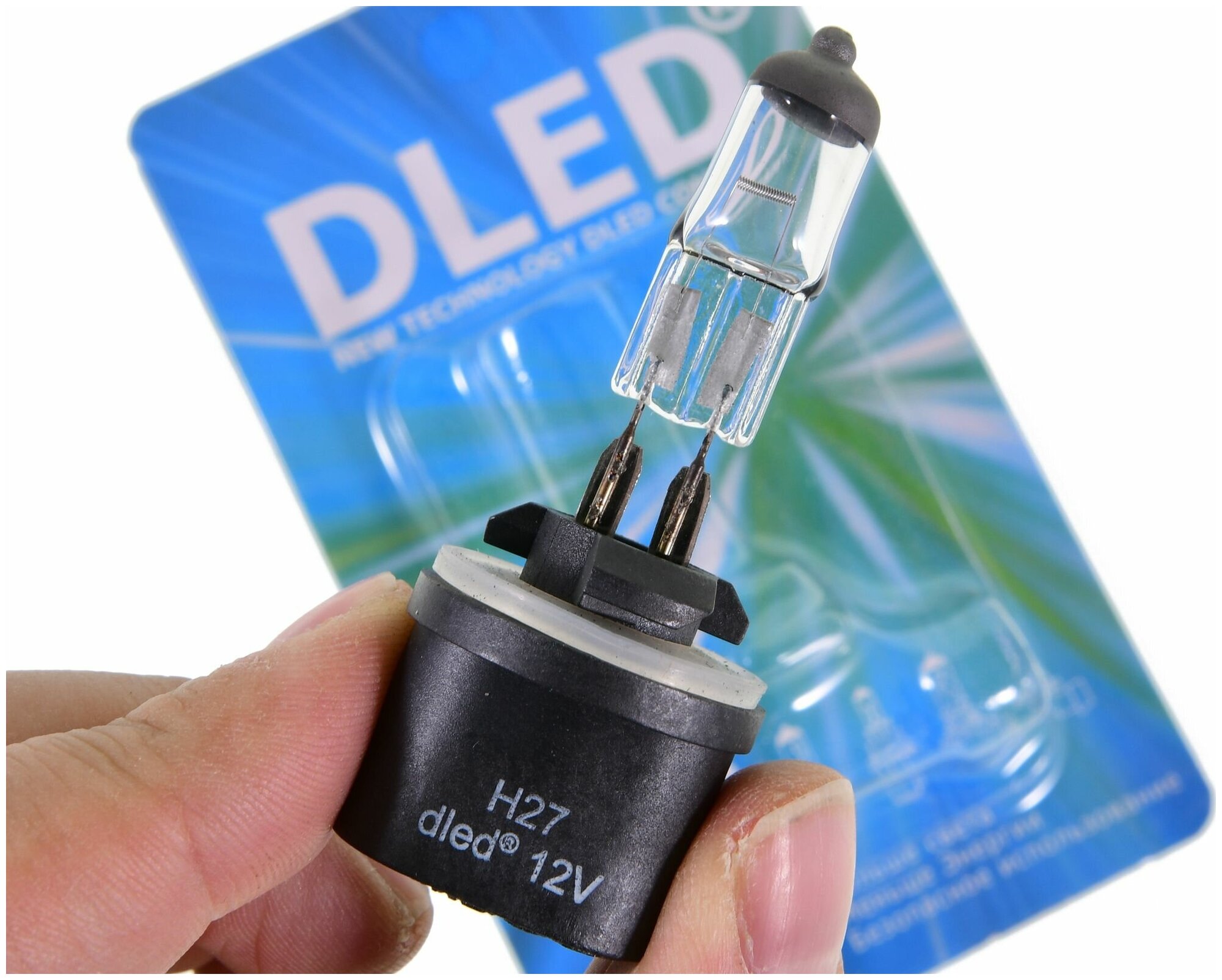 Автомобильная лампа H27 880 12V 27W 3300K Бренд DLED "STANDART" Теплый Белый (1шт.)