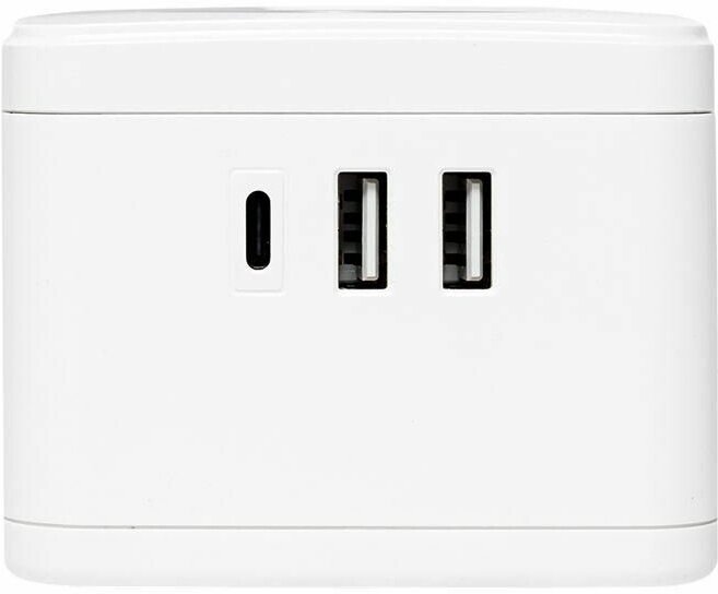 Удлинитель «Куб» 2х1.3м 2USB 2.4А+Type C + Ночник 1кв. мм EKF UBA-CUB-2-TC