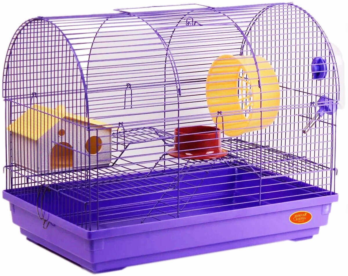 Клетка для хомяков и мелких грызунов Золотая Клетка эмаль цвет в ассортименте 47 х 30 х 39 см (1 шт)
