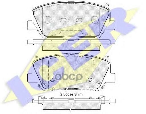 Колодки дисковые передние Icer арт. 182090