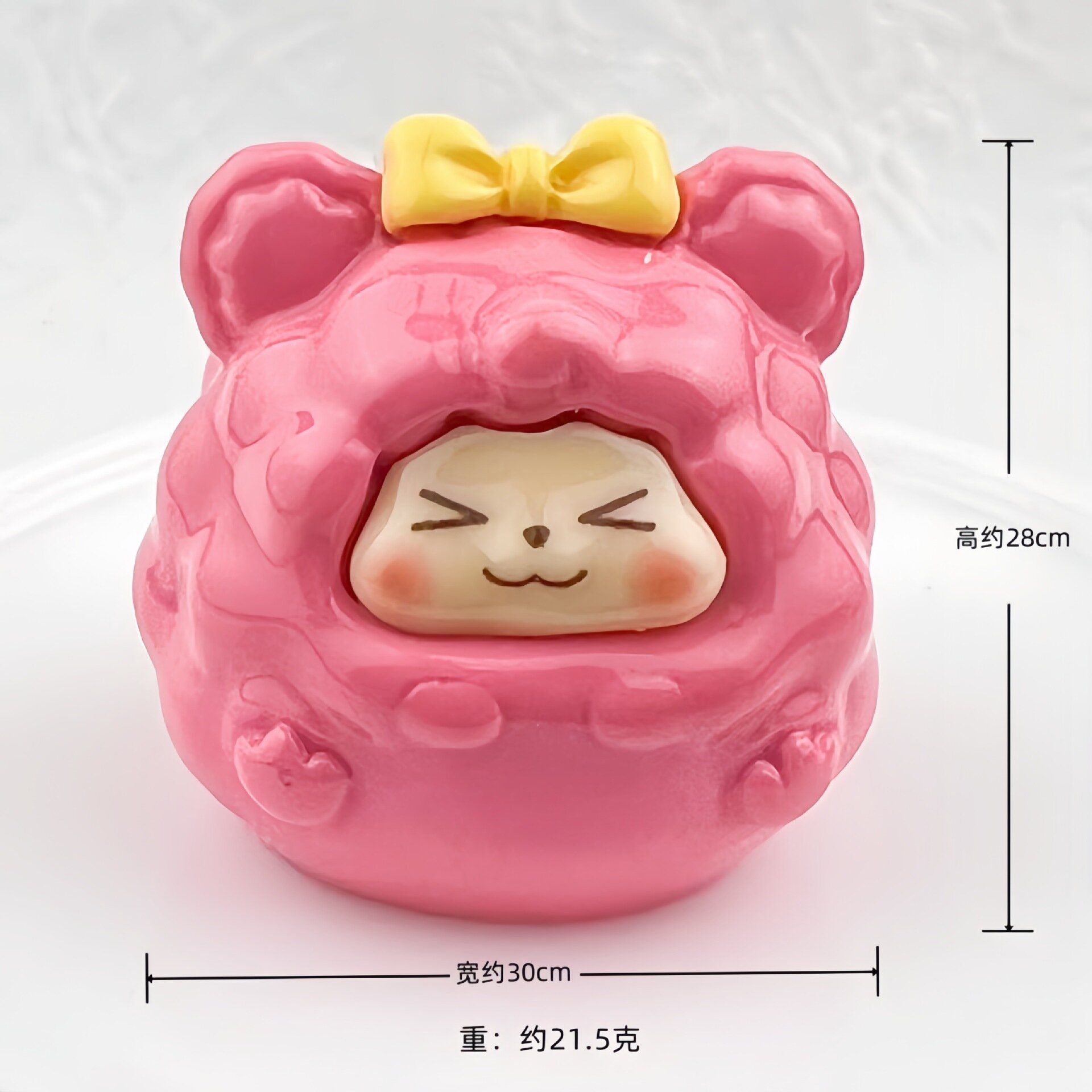 Кукольный бант Кики из резины в красном - 3D фигурка для стола и авто, маленький коллекционный слепой бокс