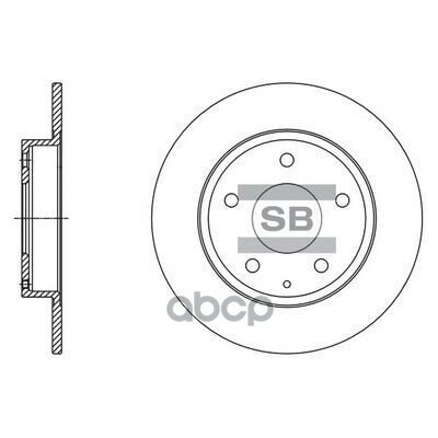 Тормозной диск Sangsin brake SD4422 для тормозной системы оригинальная посадка