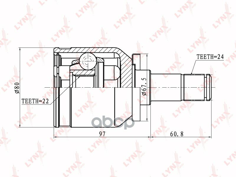 К-т ШРУС внут! Lada 110/111/112/2108/2109 86-13 LYNXauto арт. CI4602
