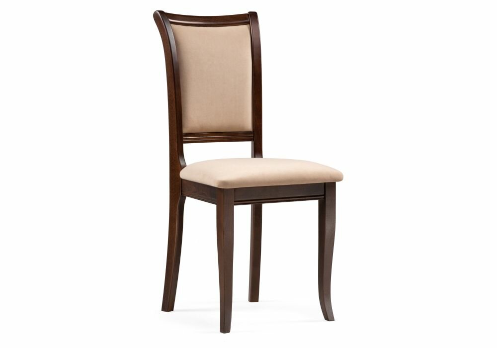 Стул деревянный Корнелл woodville бежевый, ткань, дерево, мягкое сиденье, без подлокотников