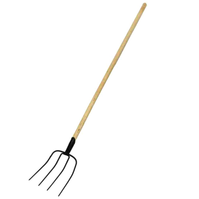 Вилы сенно-навозные 4-рогие 150х21см с черенком