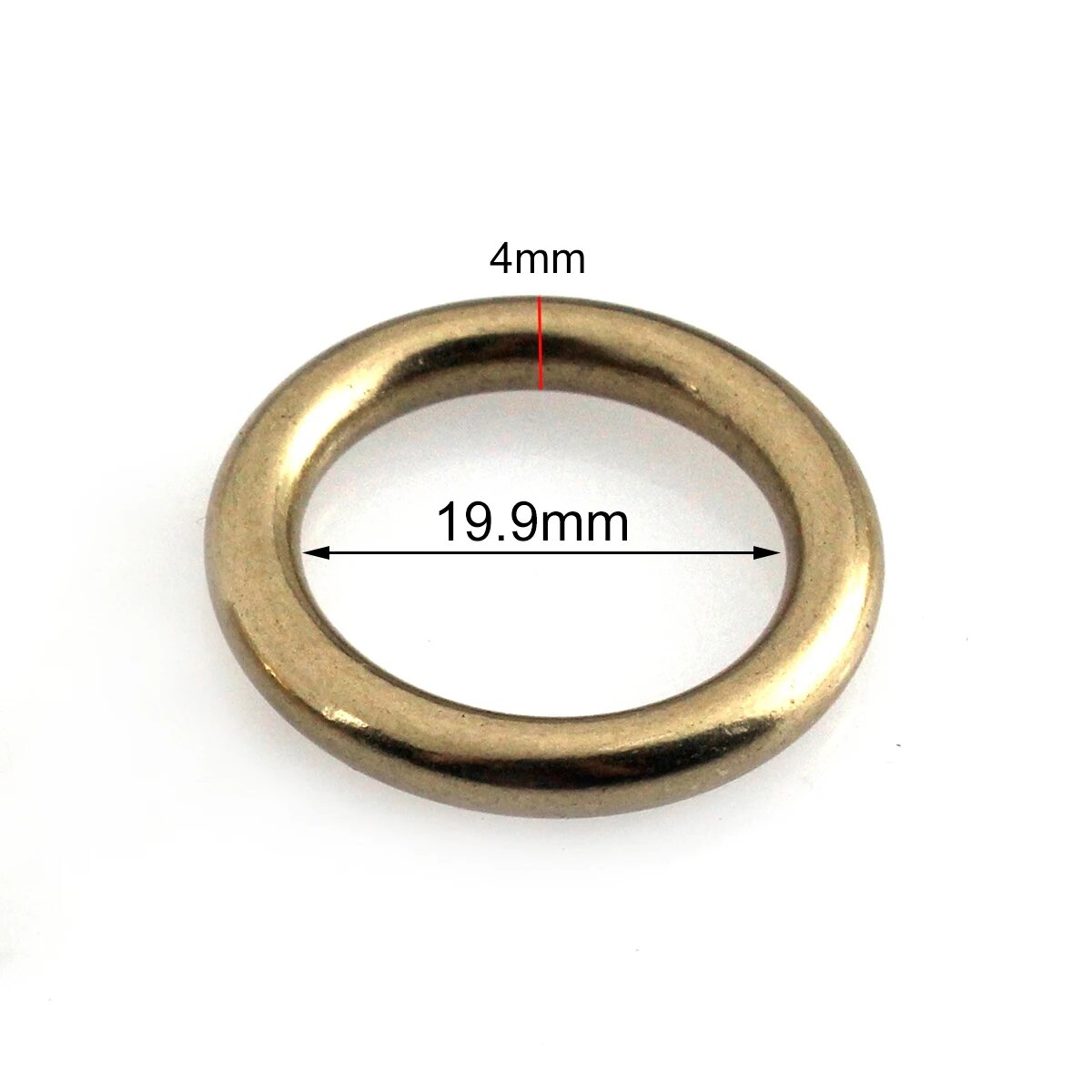 Пряжка из латуни, 19.9x4 мм, цвет 20mm