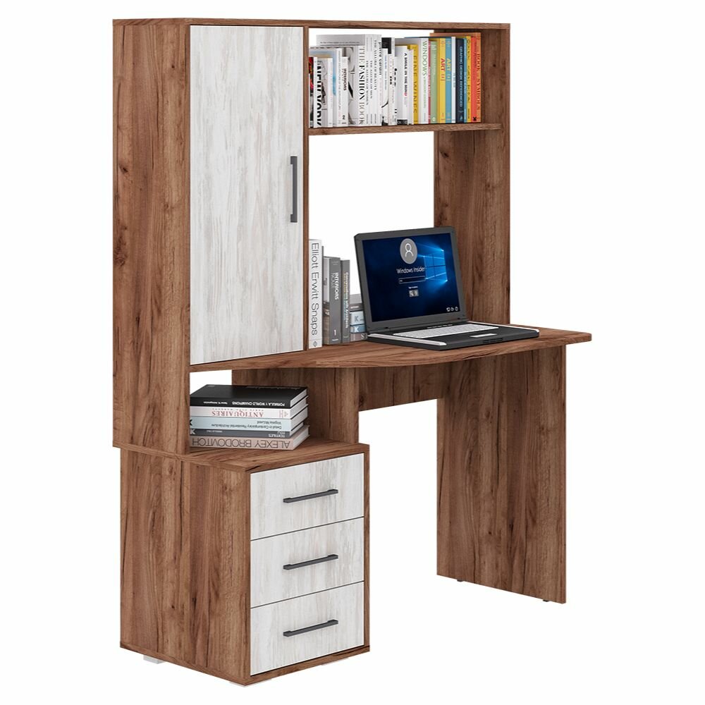 Стол компьютерный СК-55, Дуб крафт табак/Артвуд светлый