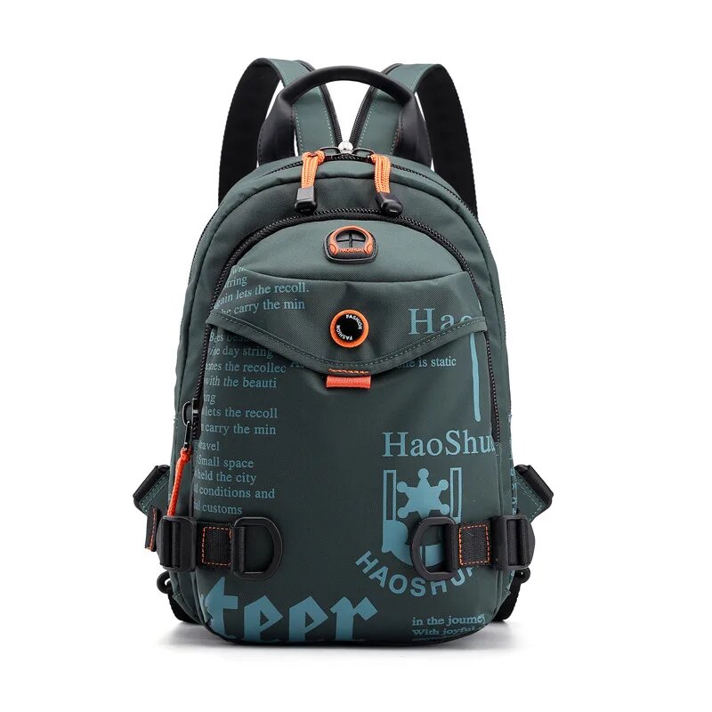Мужской рюкзак HaoShu темно-зеленый