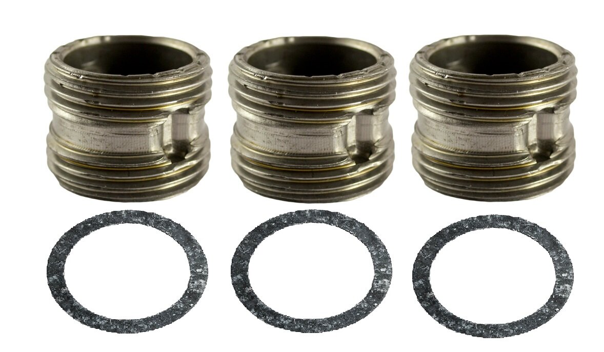 Ниппель радиаторный стальной, межсекционный 1" нар. с прокладкой паронит 3 шт STI