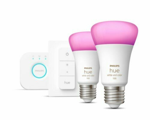 Комплект умных ламп Philips Hue White And Color Ambiance E27 BT 1100 ЛМ (929002468805) Starter Kit